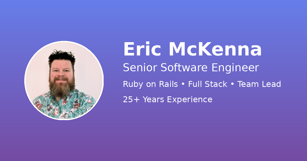 Eric McKenna | Senior Software Engineer